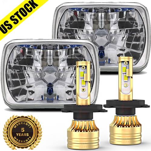 2PCS For 1982-1993 Chevy S10 Blazer GMC S15 7X6" 5X7" LED Headlights Hi ...