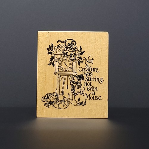 PSX "Not A Creature Was Stirring" Wood Mounted Rubber Stamp F-345 ...