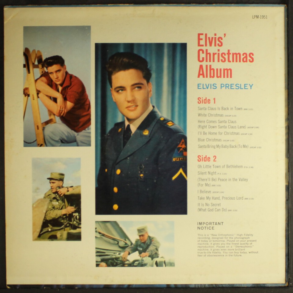ELVIS PRESLEY: elvis' christmas album RCA 12" LP 33 RPM | eBay
