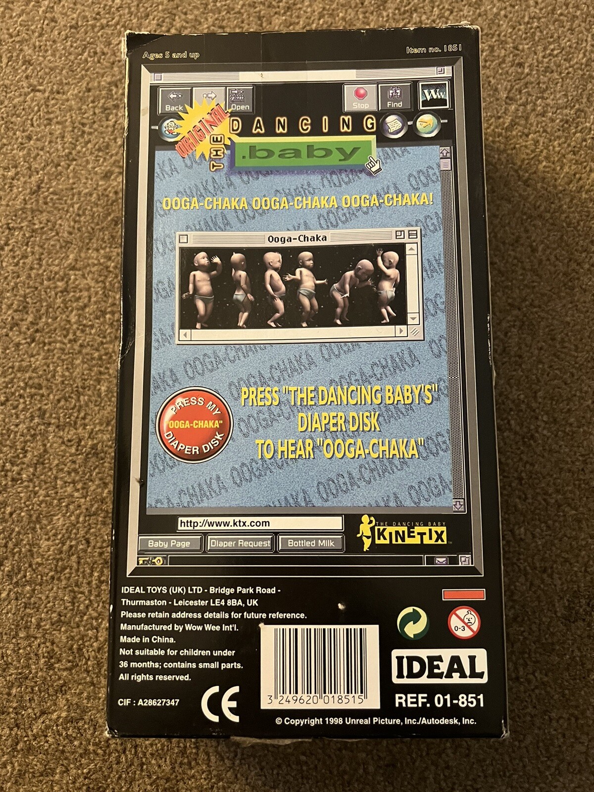 Dancing Baby OriginalElectronic Vintage Toy Ally McBeal 98 Unreal Ideal ...