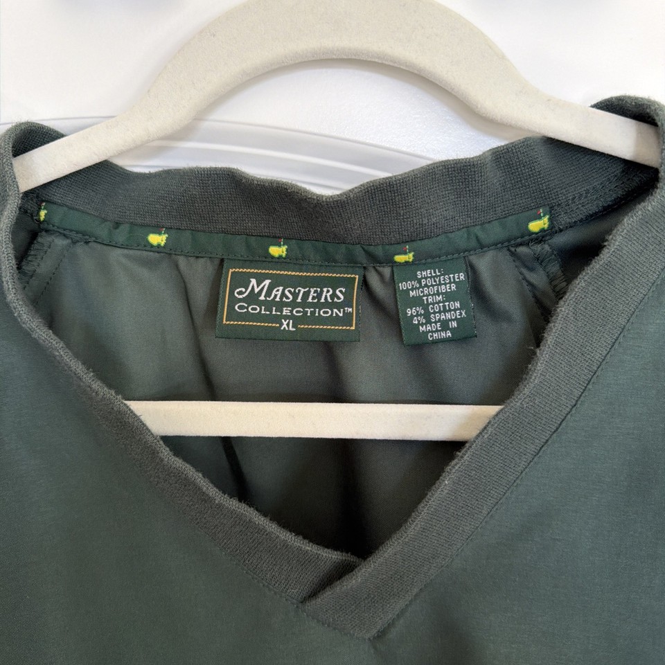 Masters Collection Golf Pullover Windbreaker Jacket Mens XL Embroidered ...
