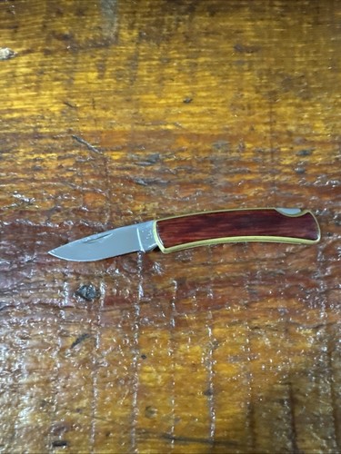 Vintage 1988 BUCK Model 527 The Treasury. Brown Lockback Knife Gent ...