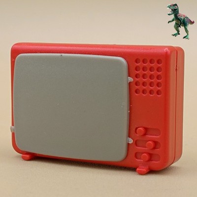 Playmobil red portable TV-TELEVISION TV-monitor-electronic device ...