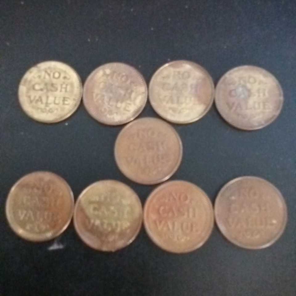 Vintage Air-Serv No Cash Value Tokens Lot Of 9 | eBay
