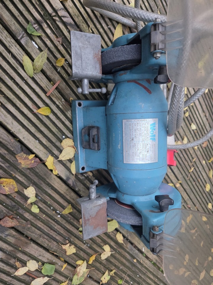 Wolf 6 Bench Grinder Type 8870 380w Heavy Duty Made In Denmark Working ...