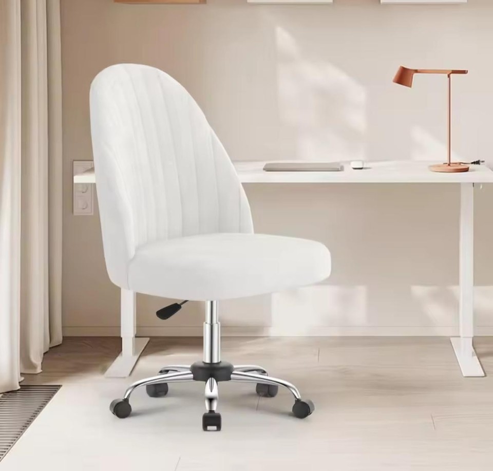 Velvet Swivel Makeup Vanity Chair Adjustable Desk Chair Bedroom Home ...