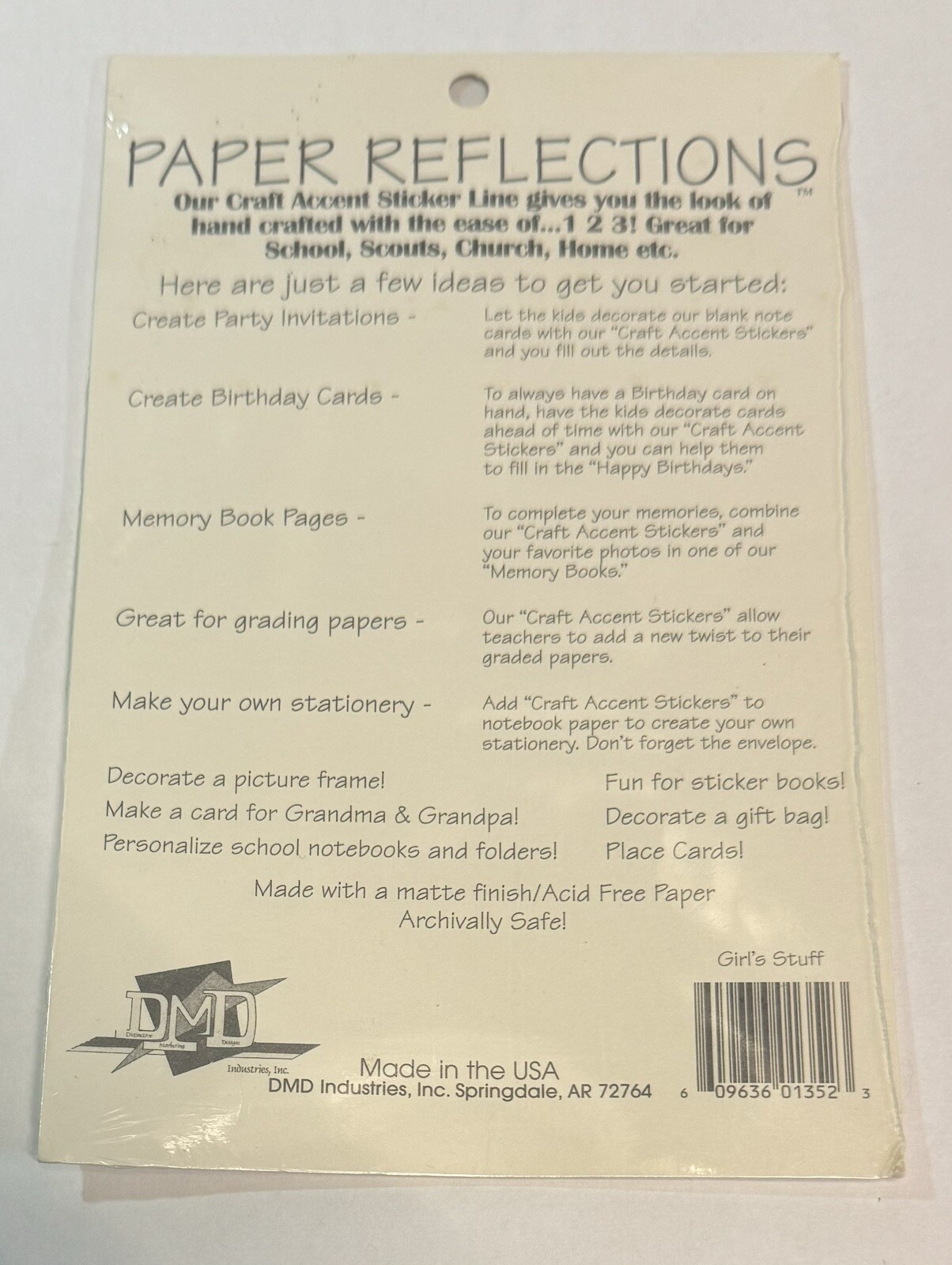 New Paper Reflections Craft Accent Animal Stickers Scrapbooking, 4 ...