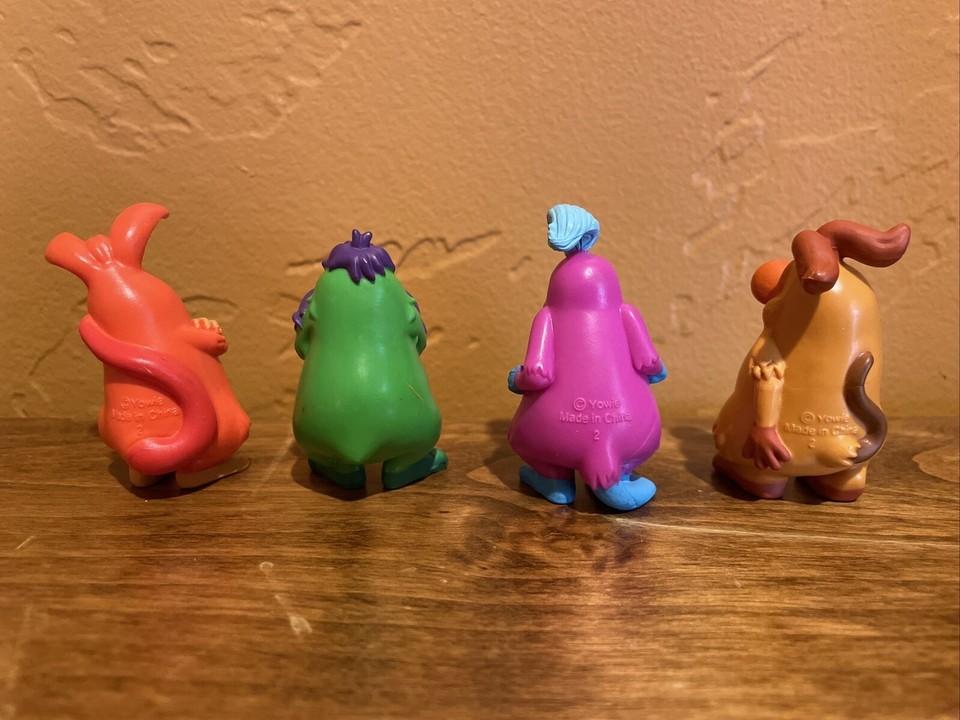 Lot of 4 Yowie World Monsters Figurines Toys Rumble Ditty Squish Boof ...