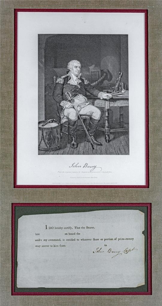 RARE REVOLUTIONARY WAR NAVAL CAPTAIN JOHN BARRY SIGNED DOCUMENT ...