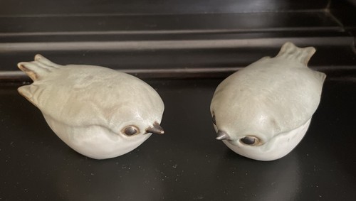 Pair Of Andersen Design Studio Art Pottery Birds Figurine Gray Signed ...