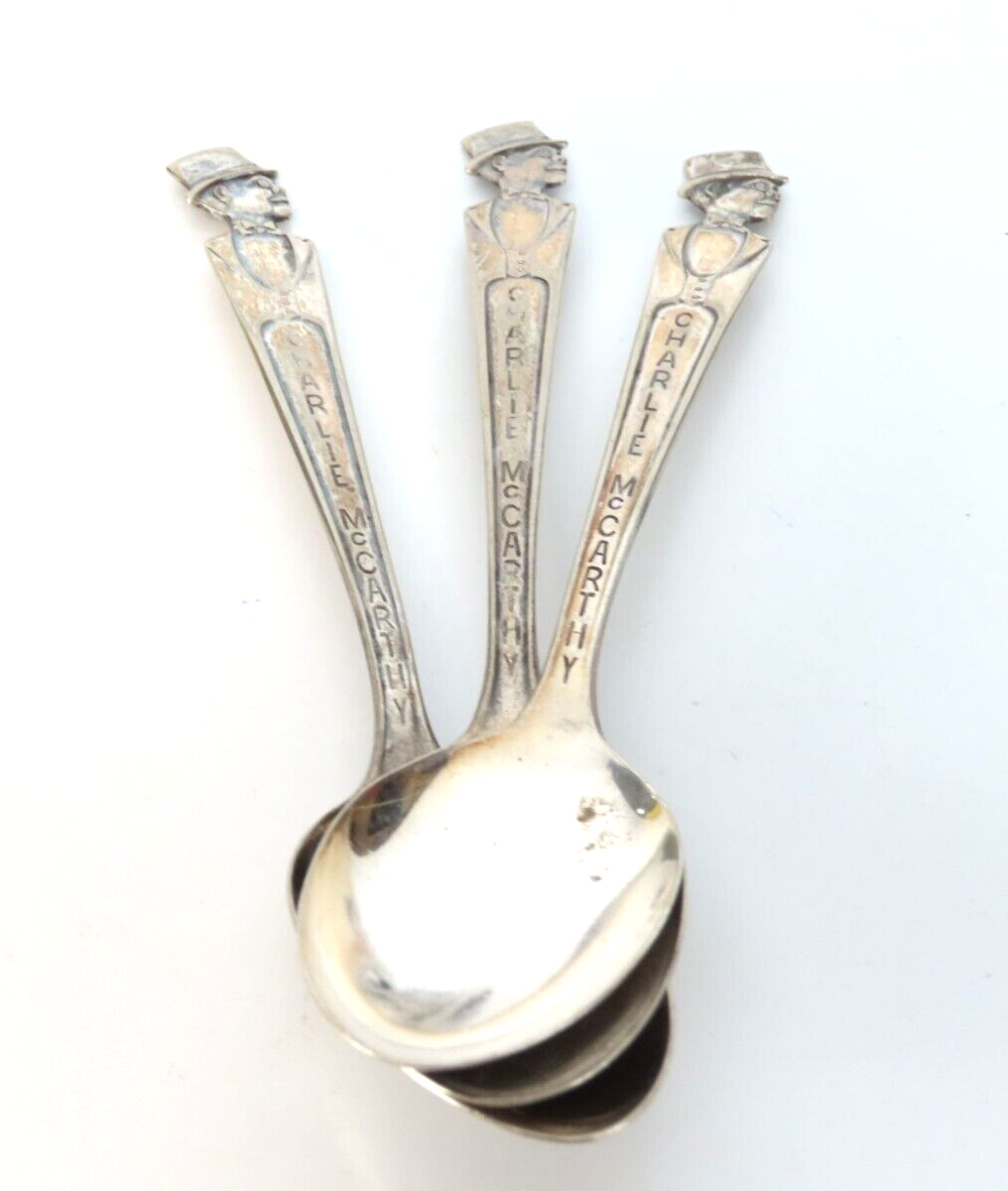 3 Charlie McCarthy Duchess Silver Plate Spoons Vintage | eBay