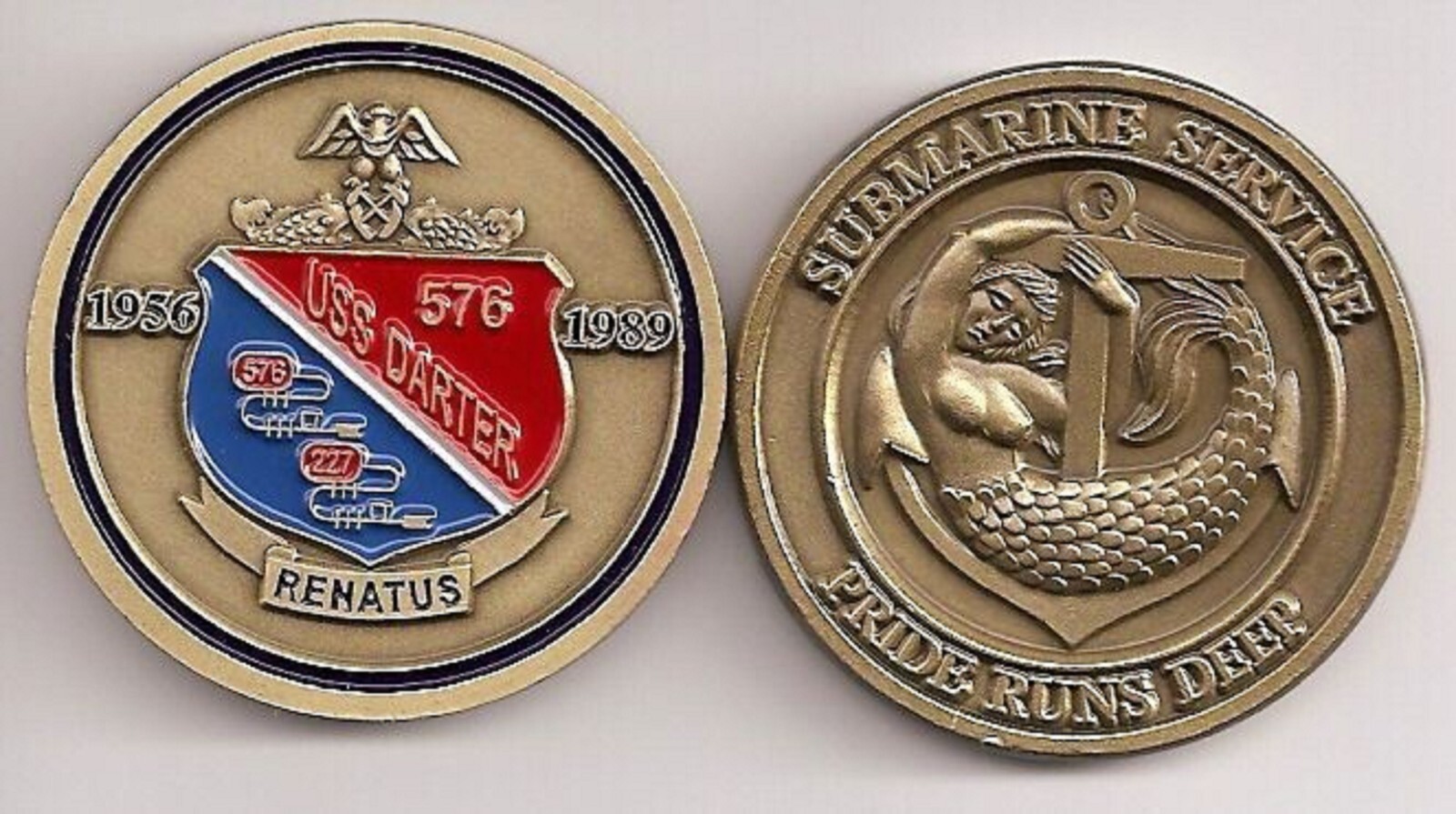 NAVY USS DARTER SS-576 SUBMARINE SERVICE CHALLENGE COIN | eBay