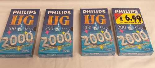4 x Philips Blank sealed VHS tapes 3 1/3 Hours - NEW - G10 | eBay UK