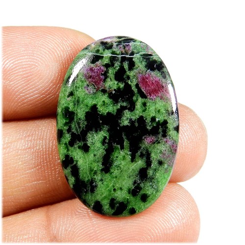 Green Red Ruby Zoisite Cabochon Oval Shape Natural Gemstone Loose 21 Cts #10490 | eBay