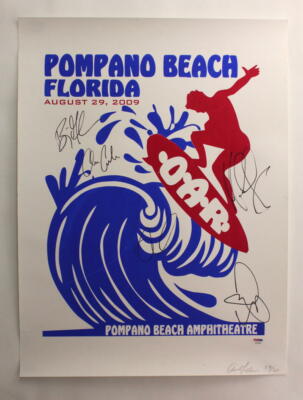 O.A.R. OAR BAND SIGNED AUTOGRAPH 18X24 CONCERT TOUR POSTER POMPANO ...