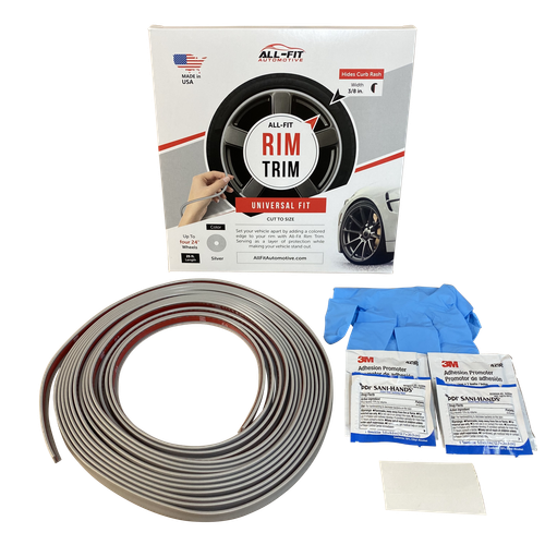 All-Fit Rim Trim [Silver] Ring Molding Color Wheel Band Kit for Chevy ...