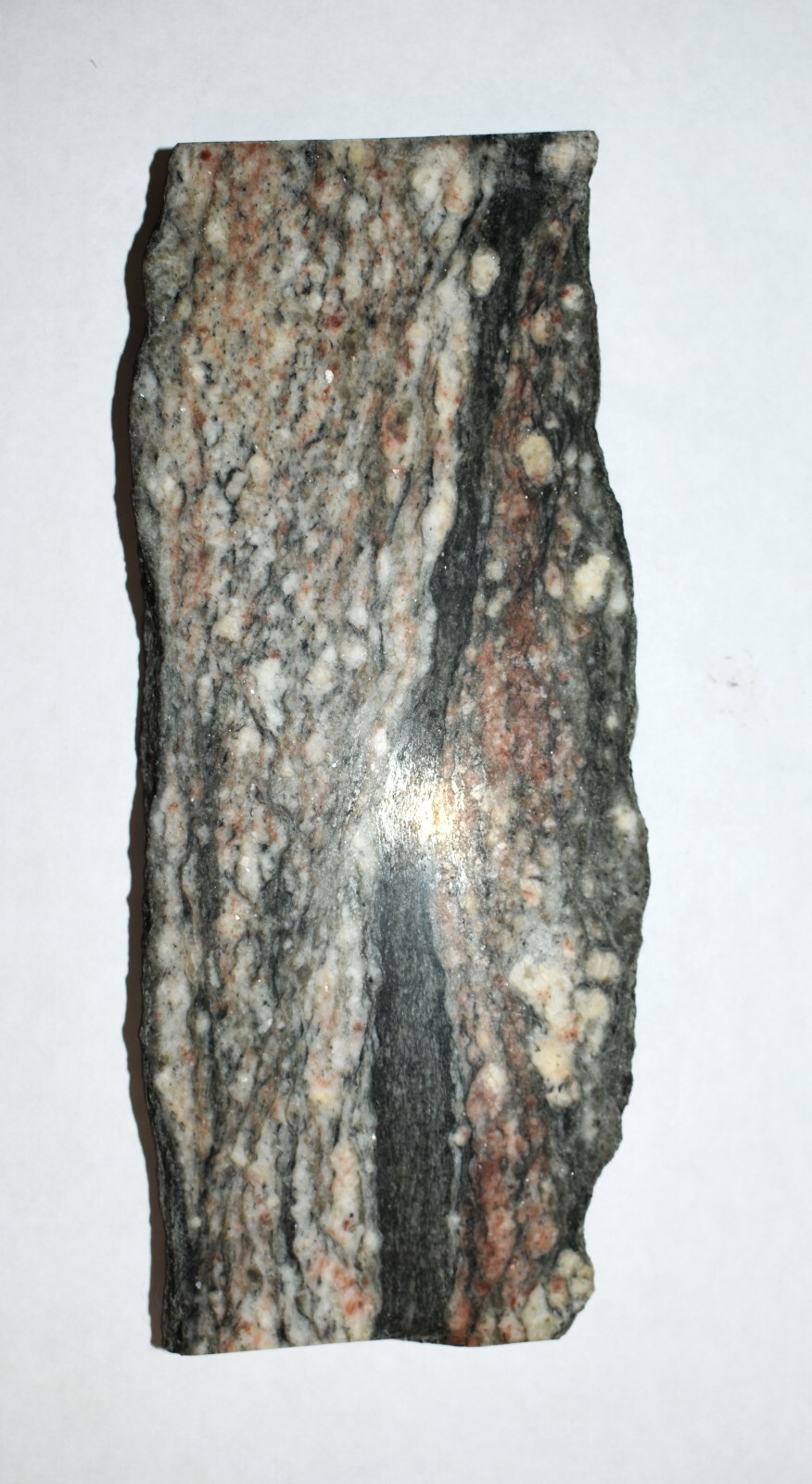 Mica-Schist Pink Feldspar Ore Polished Slab Blue Ridge North Carolina ...