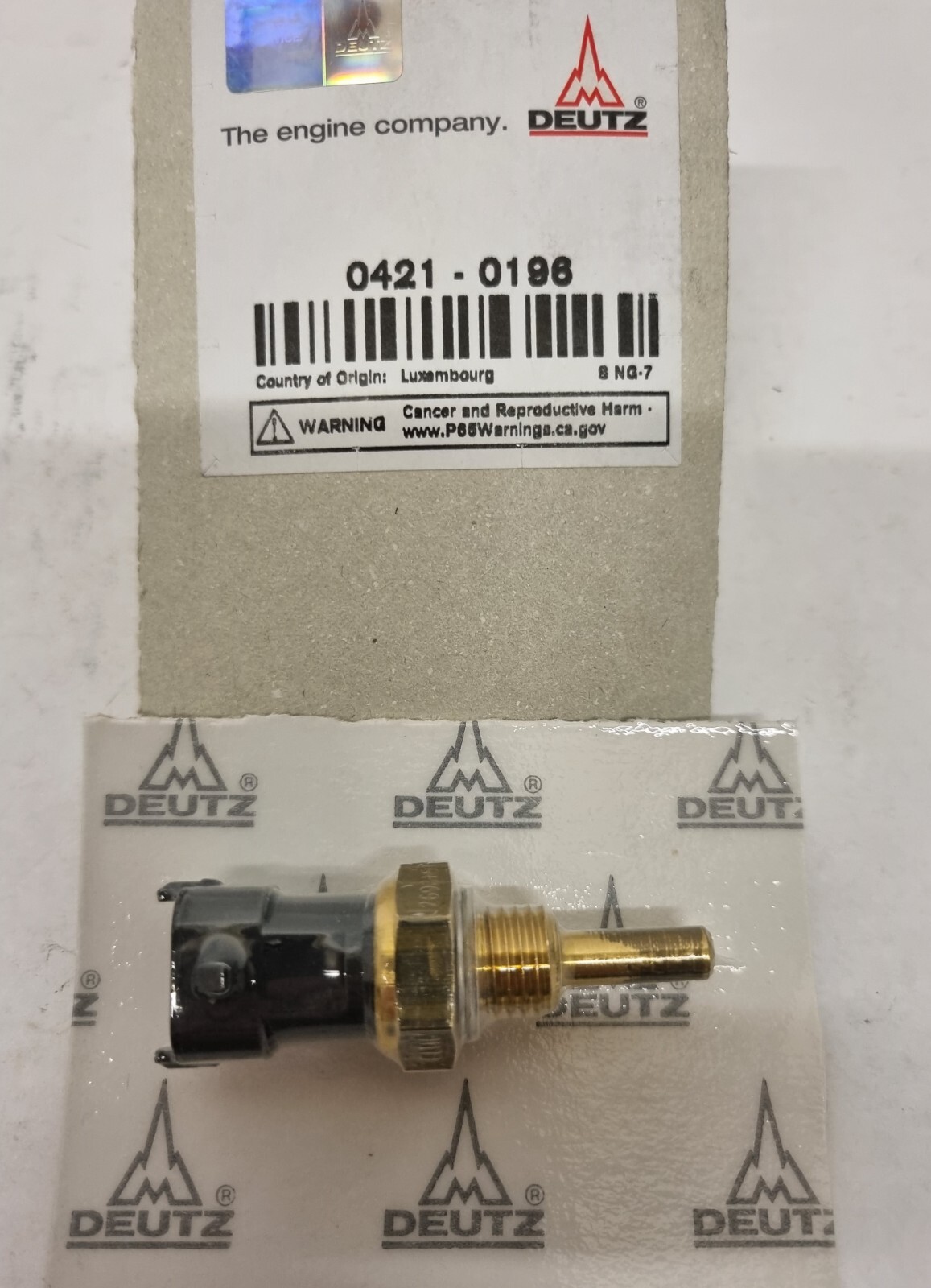 04210196 Water Temp Sensor Genuine DEUTZ 1012 2012 2013 Tcd3.6 Engines ...