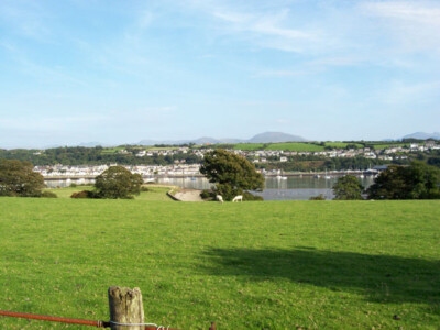 Photo 6x4 Afon Menai near Moel-y-don Y Felinheli Pasture slopes gently ...