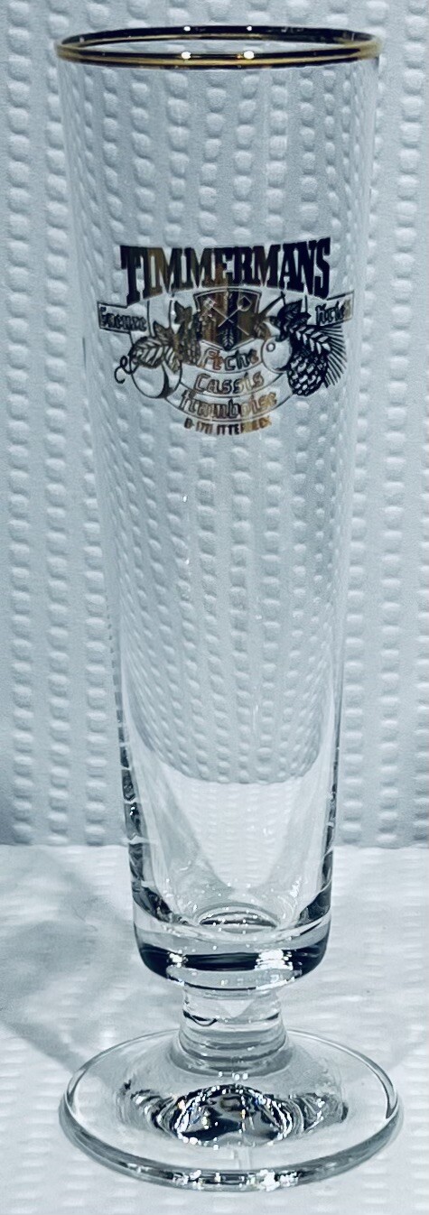 (1) ~ 8 1/4” Timmermans Tall Stem Gold Rimmed Pilsner Glass ...