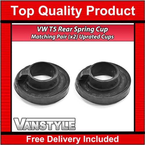 FITS VW T5 TRANSPORTER UPRATED REAR LOWER RUBBER SPRING SEAT CUP MOUNT ...