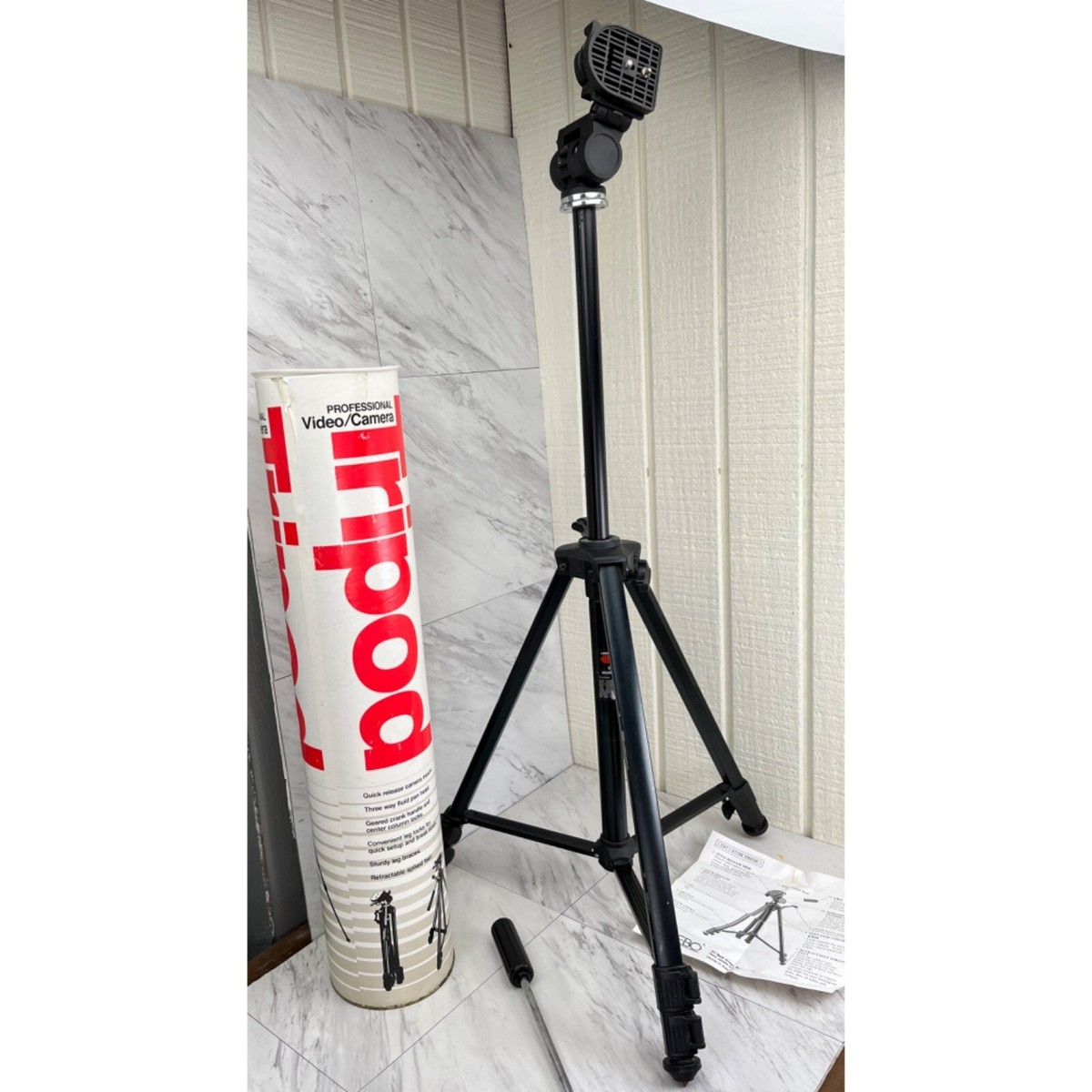 Professional Video Camera On Tripod
