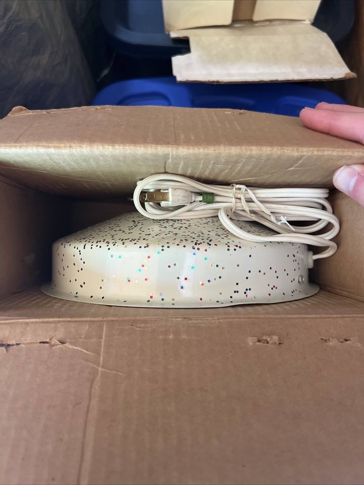 VTG Holly Time MOTORIZED REVOLVING CHRISTMAS TREE TURNER STAND 12 ...