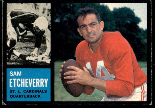 1962 Topps Football Sam Etcheverry St. Louis Cardinals #139 | eBay