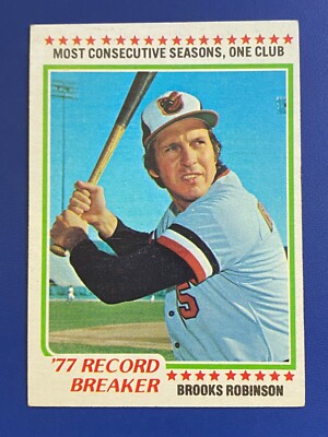 ⚾ 1978 Topps Baseball Base Card #4 Brooks ROBINSON - Record Breaker ⚾ ...
