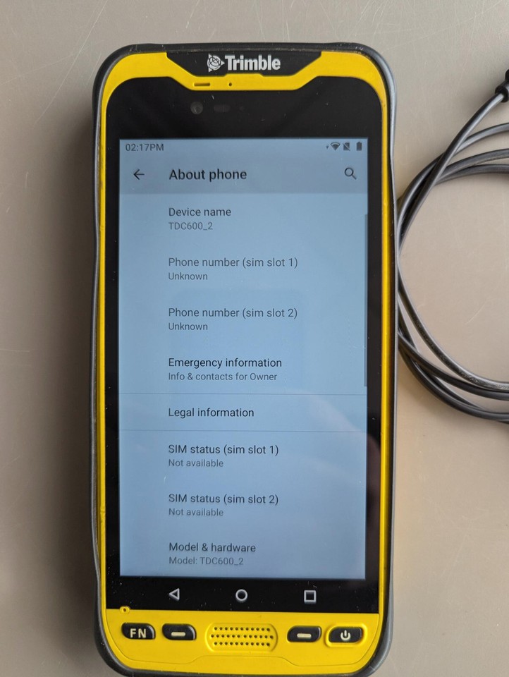 Trimble TDC600 Handheld Data Collector "USED" WITH ANDROID VERSION 10 ...