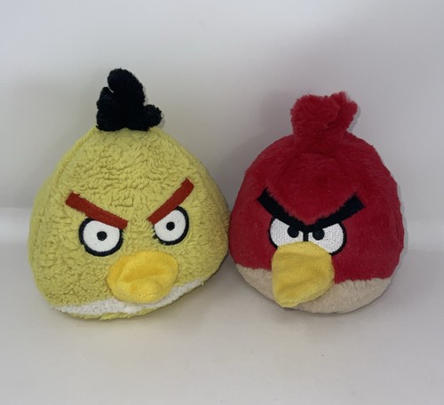 Commonwealth Angry Birds Red And Chuck Yellow Birds 7" Plush Stuffed | eBay