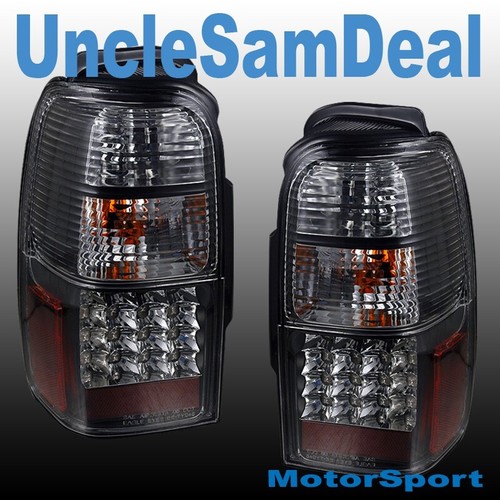 FOR 96-00 TOYOTA 4RUNNER CLEAR LENS BLACK RED LED TAIL LIGHTS PAIR ...