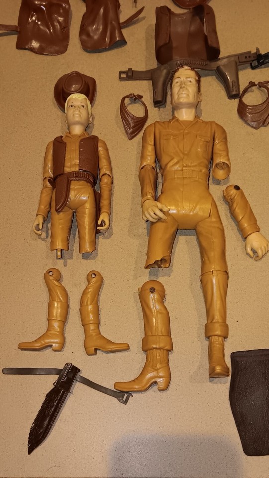 Vintage Huge Lot Of Marx Johnny West Cowboy Western Action Figures ...