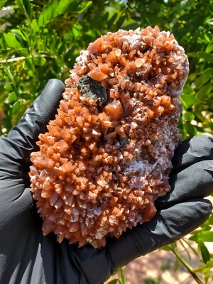 322g Red feather Calcite Cluster Mineral Specimen Hubei | eBay