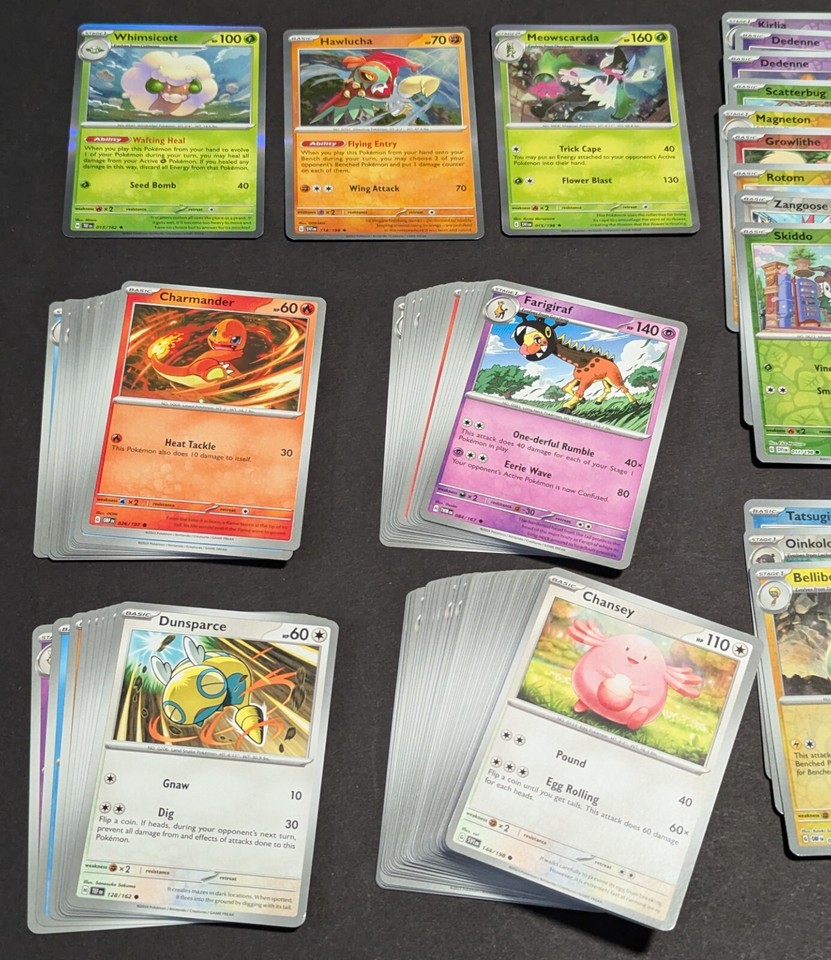 Pokemon Card Lot 114 Cards SVI TEF OBF TWM Mixed Base Rev Holo Lot of ...