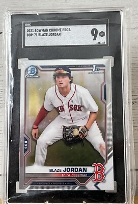 BLAZE JORDAN 1st 2021 Bowman Chrome Prospects Rookie Card SGC 9 RC ...