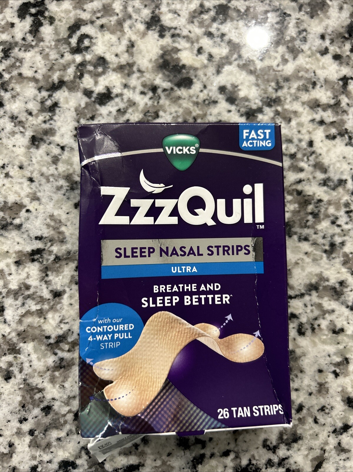 26 Tan Sleep Nasal Strips ZzzQuil Ultra Breath Better Vicks Fast Acting ...