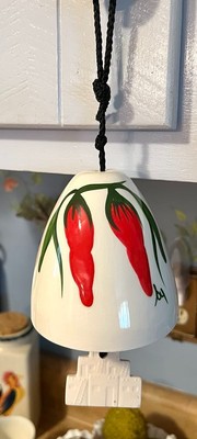 Hand Painted Chili Pepper Ceramic Wind Chime / Southwestern Style | eBay