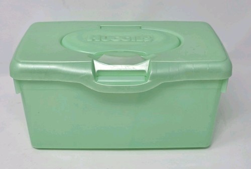 Huggies Wipes Empty Plastic Container Full Size Pop Up Feature Green ...