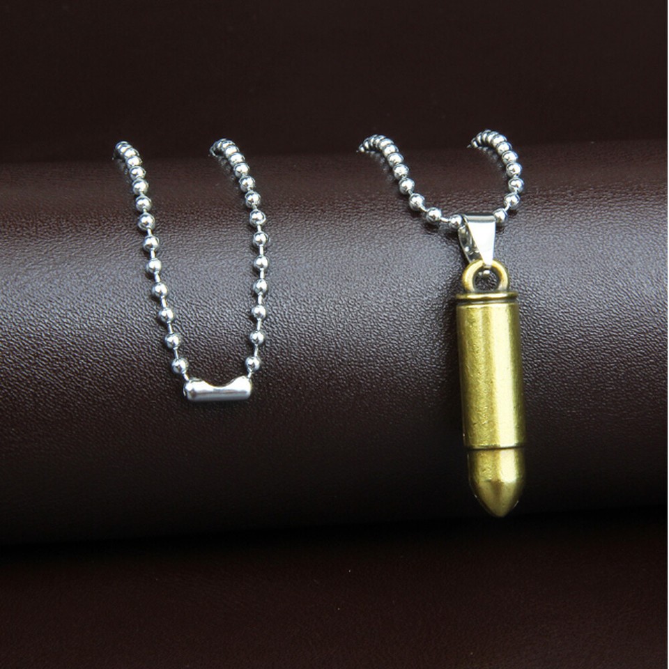 Bullet Urn Necklace Container Pendant Stainless Steel Tube Keepsake ...