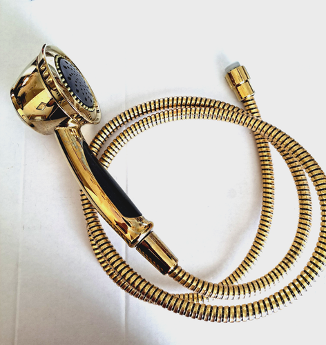 HANDHELD SHOWER WAND SHOWER HEAD POLISHED GOLD BRASS FIVE SPRAY ...