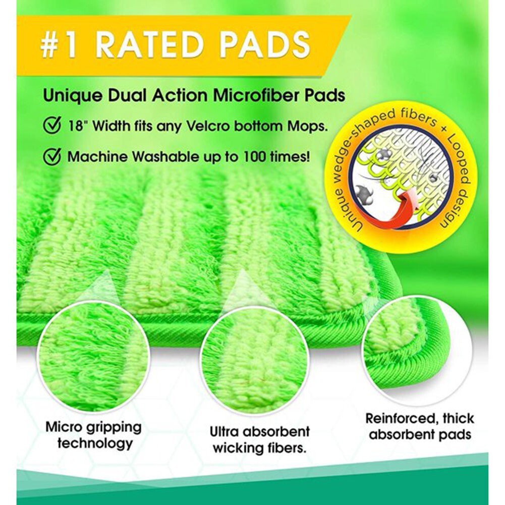 Optimal Cleaning Results with Superior Microfiber Mop Pad Replacements 18 Inch | eBay