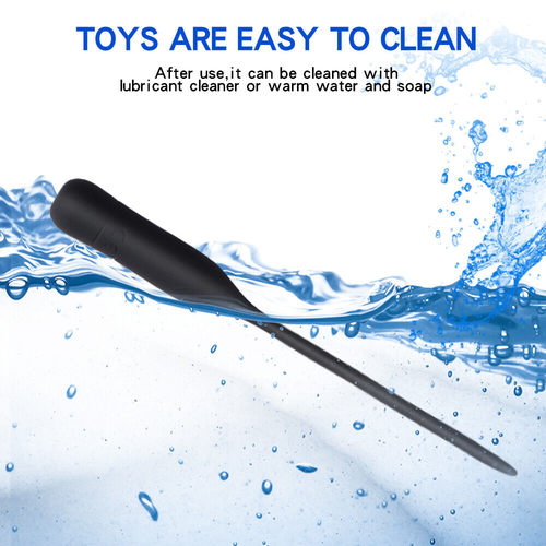 Silicone Men Electric E-stim Stretcher Urethral Sounding Rod Penis Plug ...