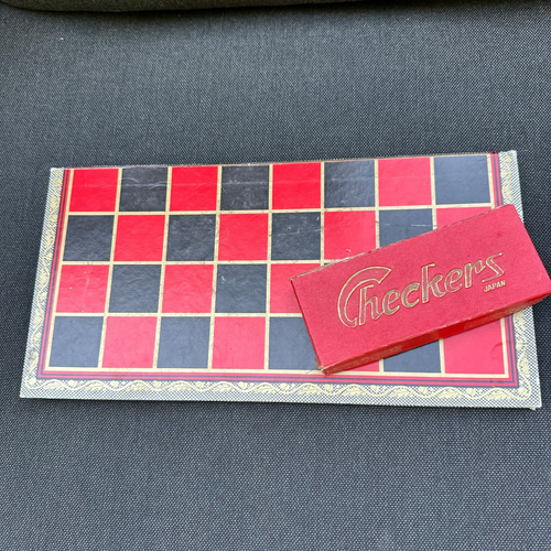 VINTAGE Checker Chess Backgammon Board Wooden Chunky Checkers Set (29) JAPAN | eBay