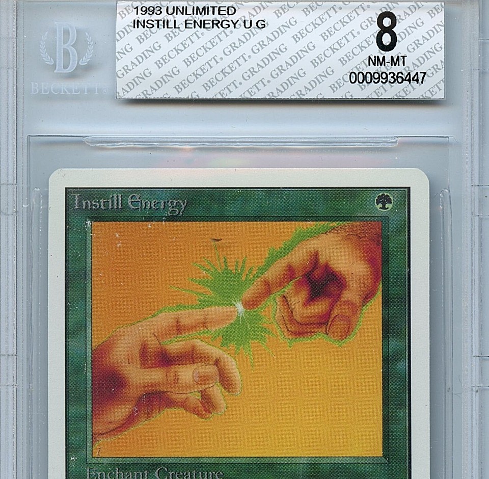 MTG Unlimited Instill Energy BGS 8.0 NM/MT Card Magic the Gathering ...