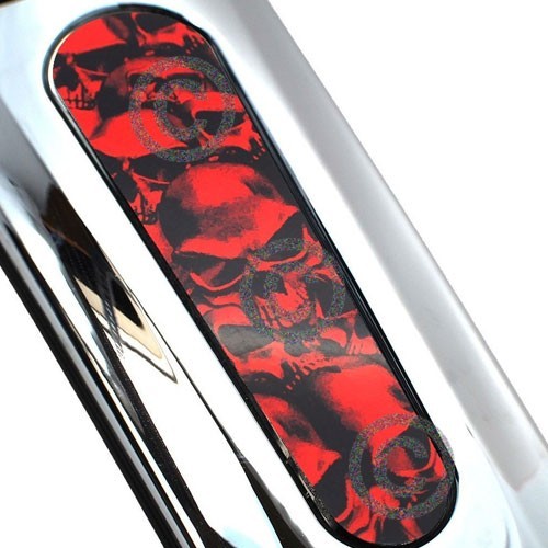 "Red Skull Pile" - Dash Insert for 2008 - 2017 Harley FLHX Street Glide ...