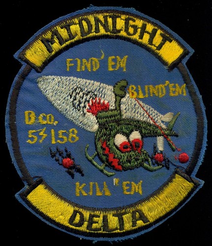 US Army D Co 5th BN 158th Aviation Midnight Delta Vietnam Patch JBT | eBay