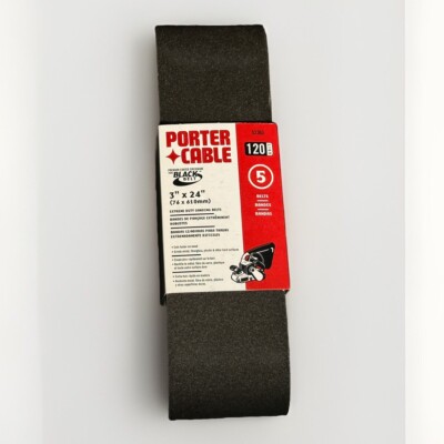 5-Pack Porter cable 3”X24” 120 Grit sanding belts | eBay