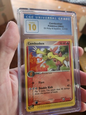 (POP 2) CGC 10 PRISTINE Combusken 27/109 Ex Ruby Sapphire 2003 Pokemon ...