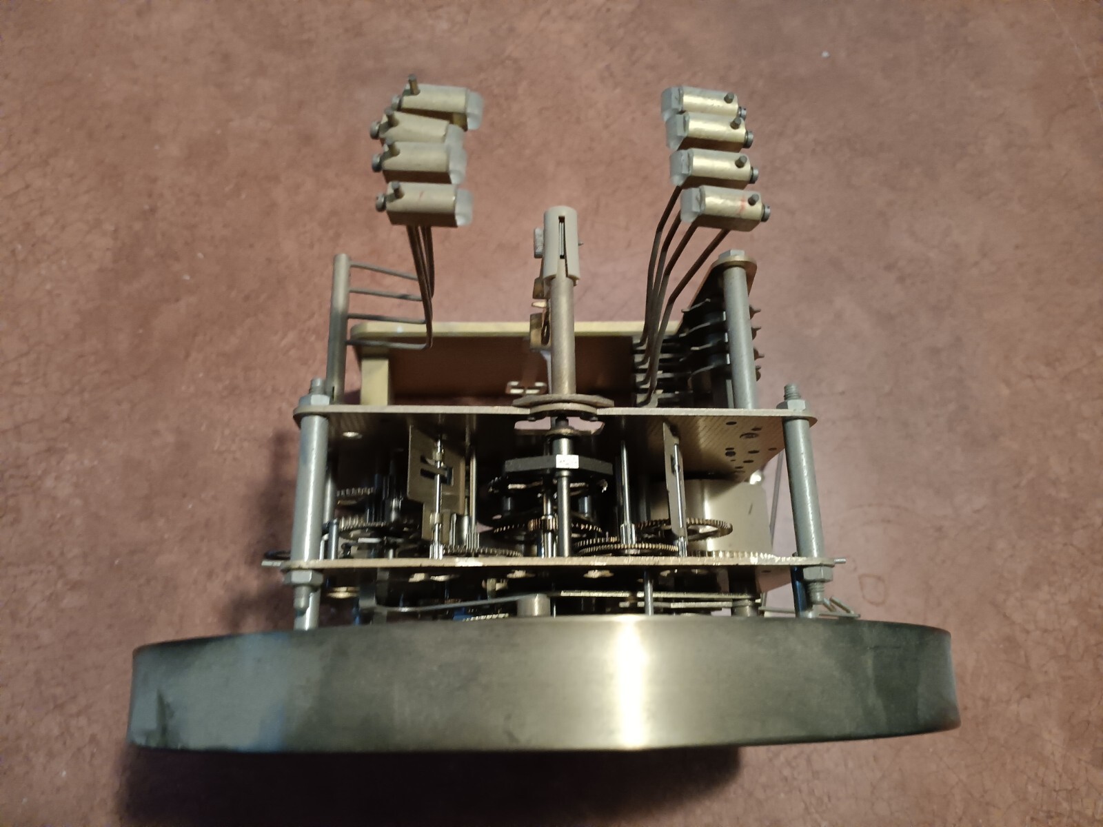 Large Ethan Allen 2 weight WALL CLOCK 8 Day Great Shape Looks Complete ...